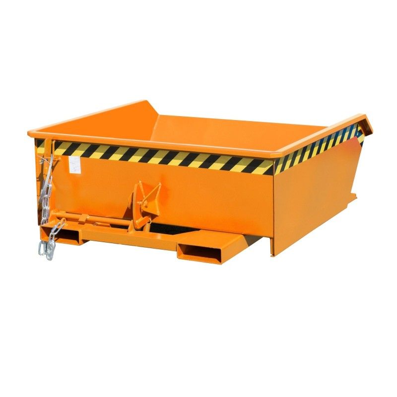 Mini contenedor basculante, pintado, amarillo naranja TYMBIA